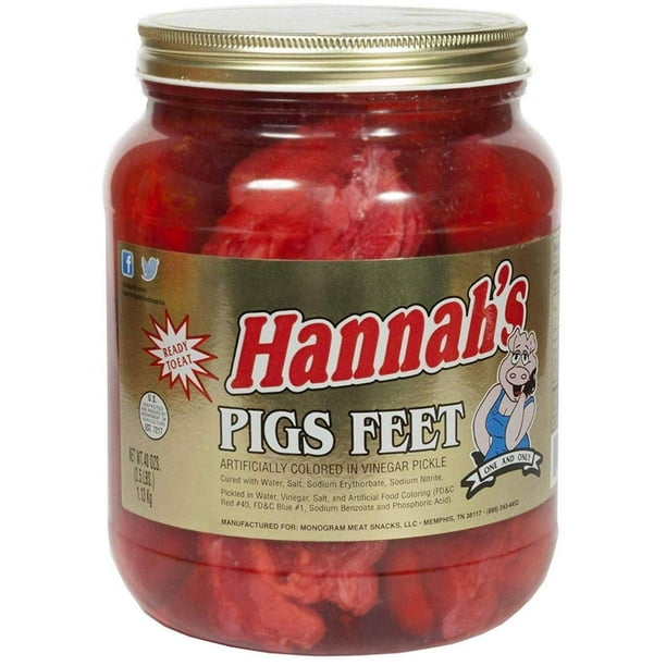 Hannahs Pickled Pigs Feet Ready to Eat Half Gallon Jar 40oz - Walmart.com