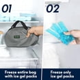 Freezable Small Lunch Cooler Bag, Mini Reuse Snack Freezer Bags for ...
