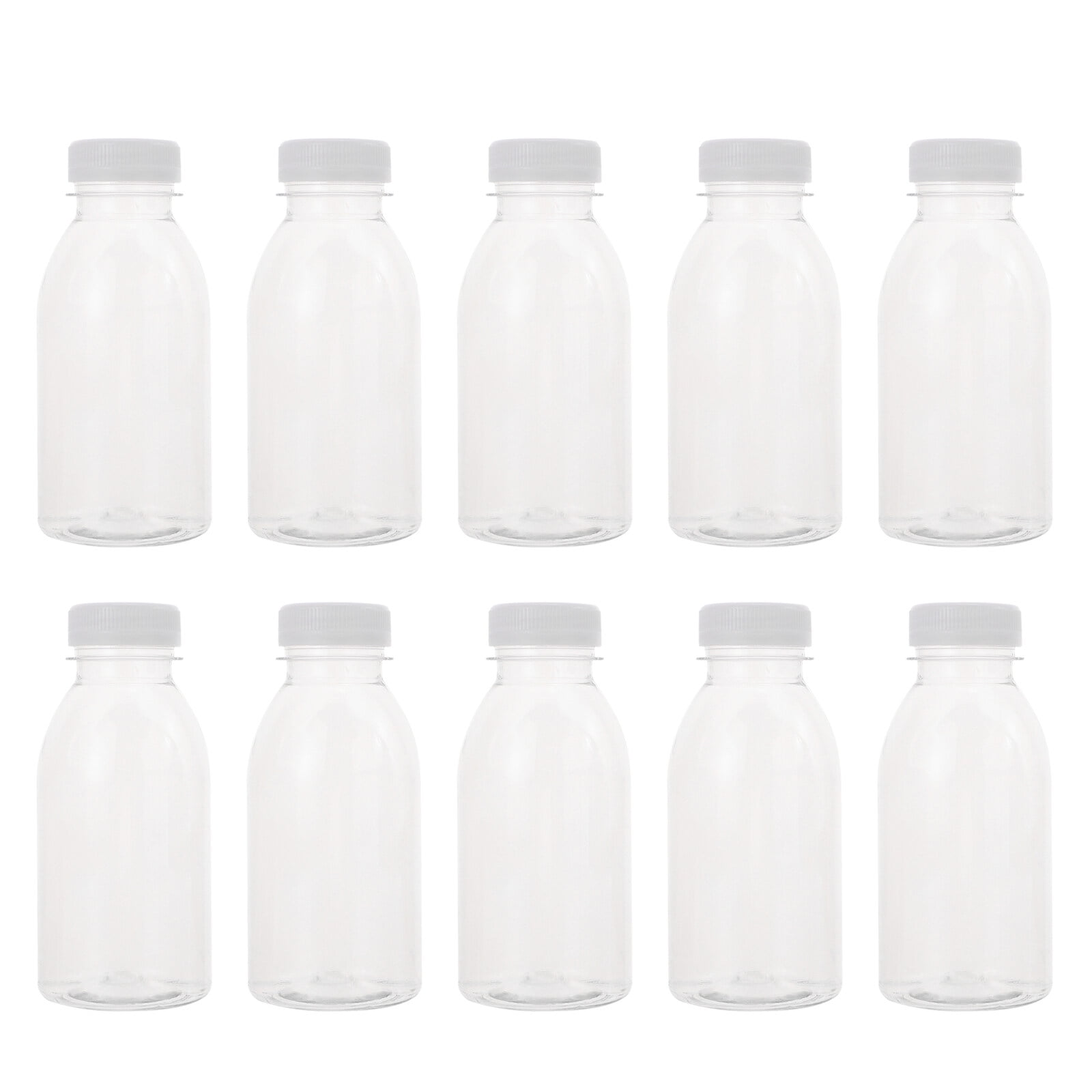 10pcs 300ml Juice Storage Bottles Milk Bottles Transparent Beverage ...