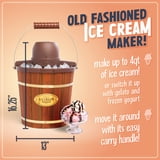 Nostalgia 4-Quart Ice Cream Machine, Vintage Electric Ice Cream Maker ...