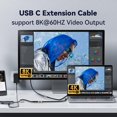 XUERUI-long right angle usb4 extension 6.6FT/2M for Thunderbolt 4 ...