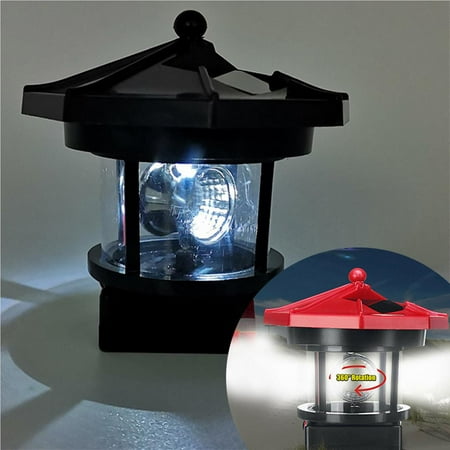 Lighthouse Shape Solar LED Light solar led rotating lighthouse Garden ...