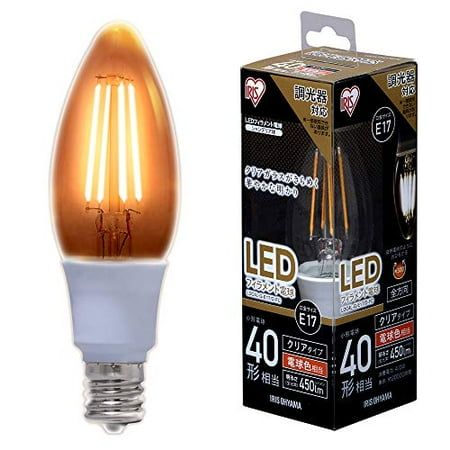 Iris Ohyama LED Light Bulb Filament Base Diameter 17mm 40W Type ...