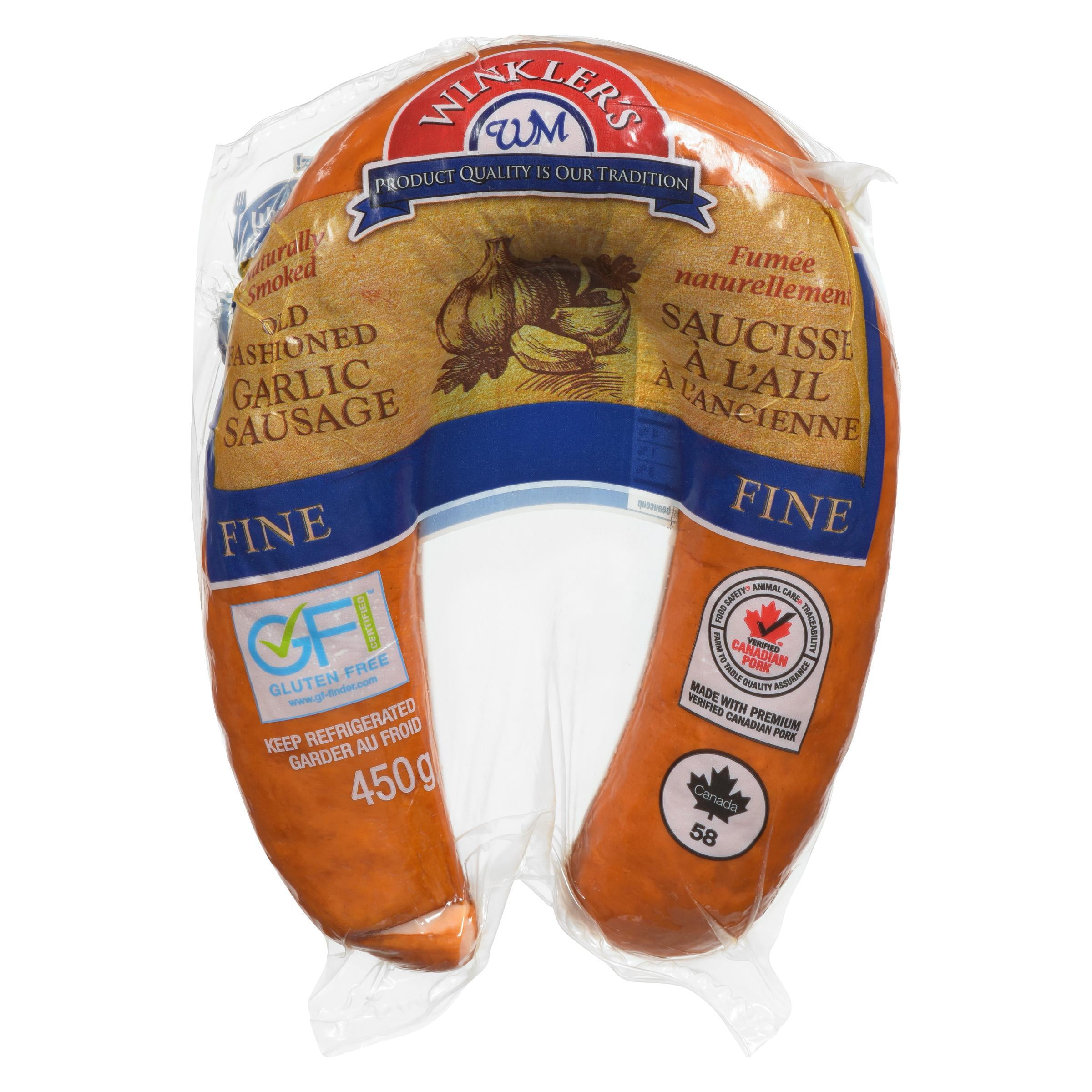 Winkler's Fine Old Fashioned Garlic Sausage Ring, 450 g - Walmart.ca