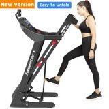 Famistar 4.5HP Folding Treadmill for Home with 15 Levels Auto Incline ...