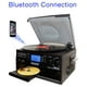 Boytone BT-22B Bluetooth Record Player Turntable, AM/FM Radio, Cassette ...
