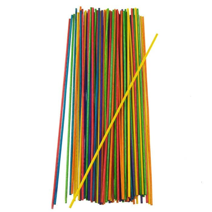 Multi-Colored Wooden Dowel Sticks, 8-Inch, 80-Count - Walmart.com