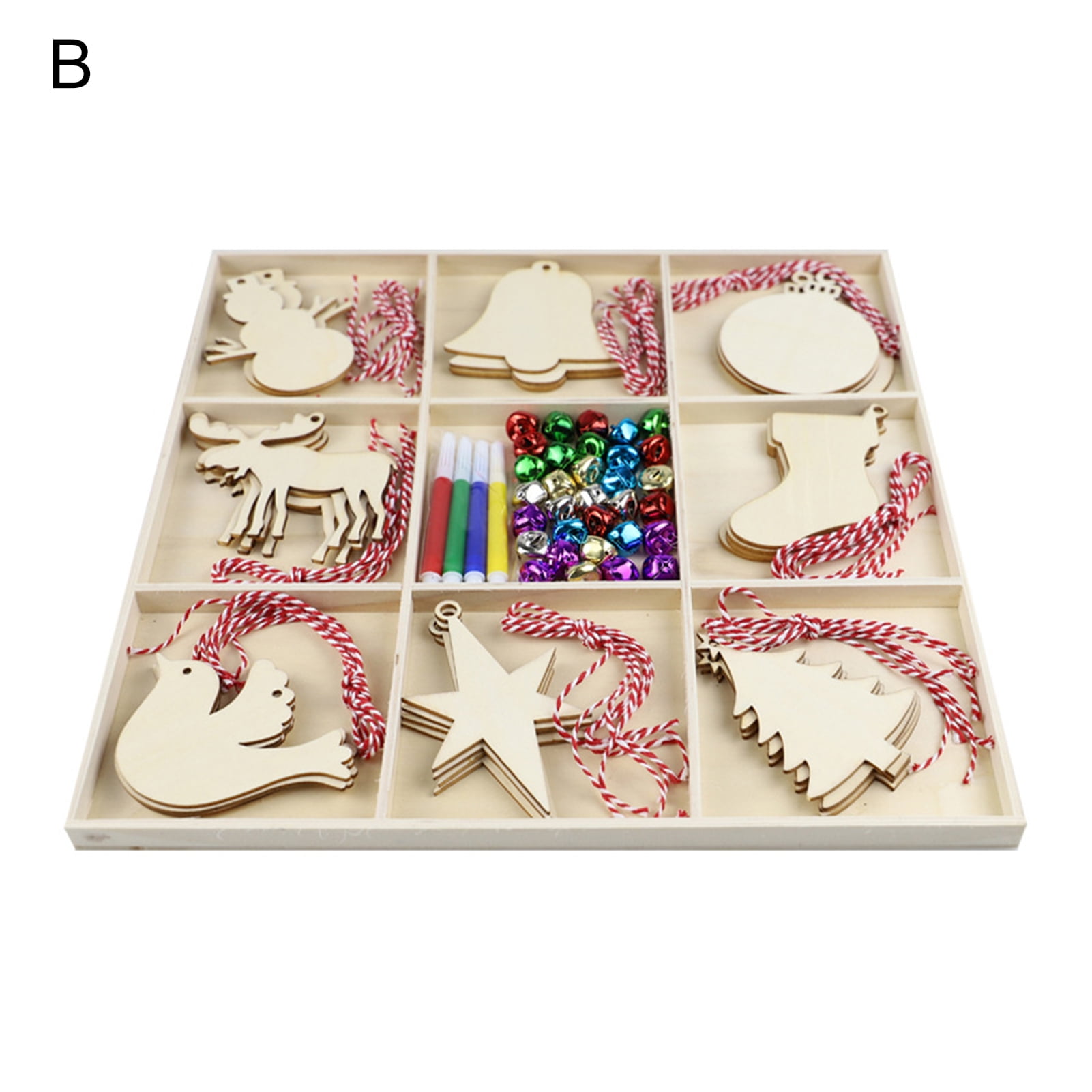 1 Set Christmas Style Hanging Decor DIY Wood Lovely Snowman Shape ...