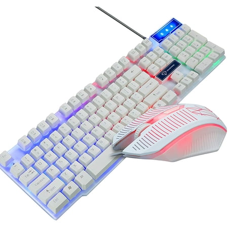 SAYDY Mechanical Gaming Keyboard Colorful Mouse Combo, Rainbow RGB ...