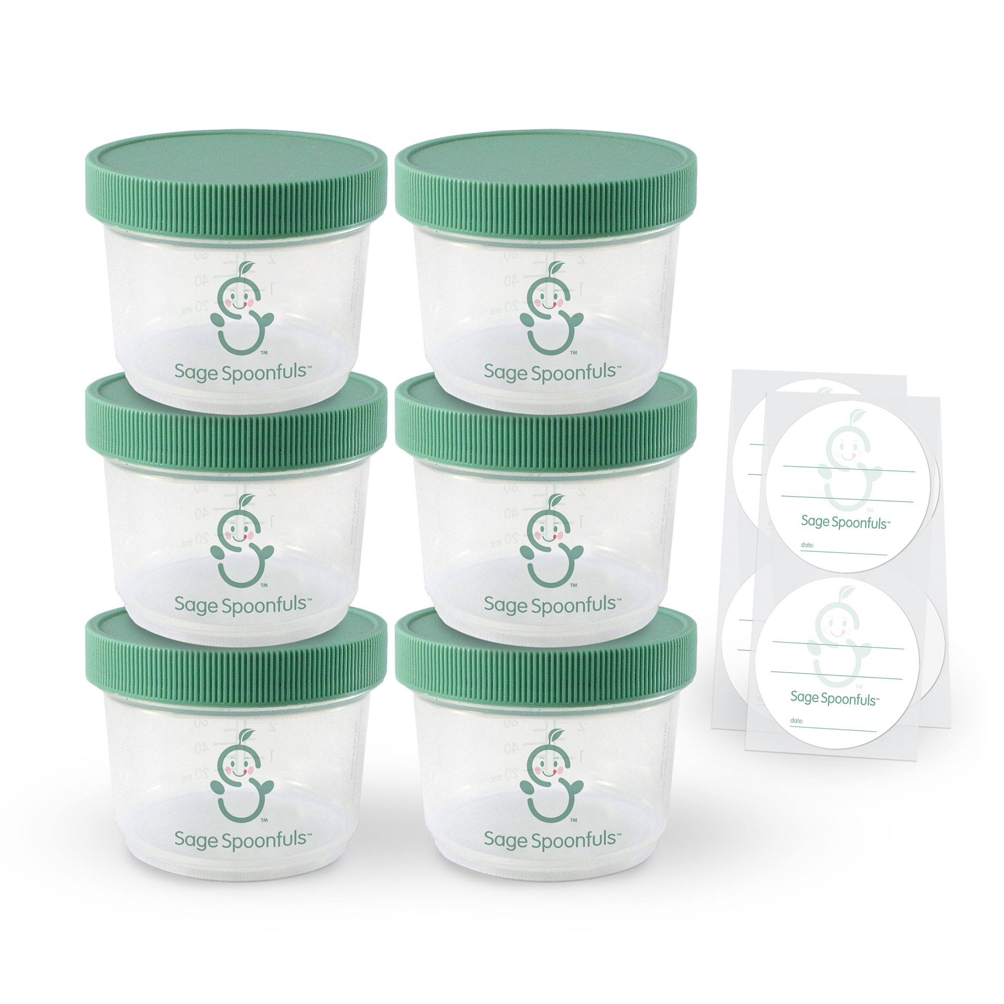 Baby Food Storage Set, 6 4oz BPA-free jars & lids - Walmart.com