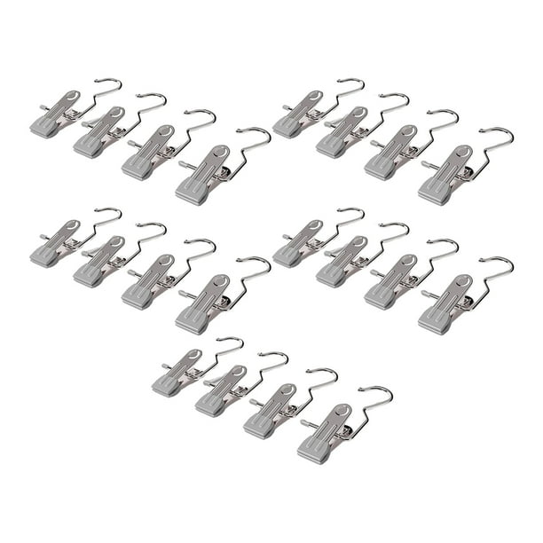 Wosthever Ganchos para lavandería de 20 piezas, Clips de acero y PVC ...