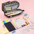 ALAZA Bows Cow Skull Leopard Pencil Case Pen Pouch Stationery Organizer ...