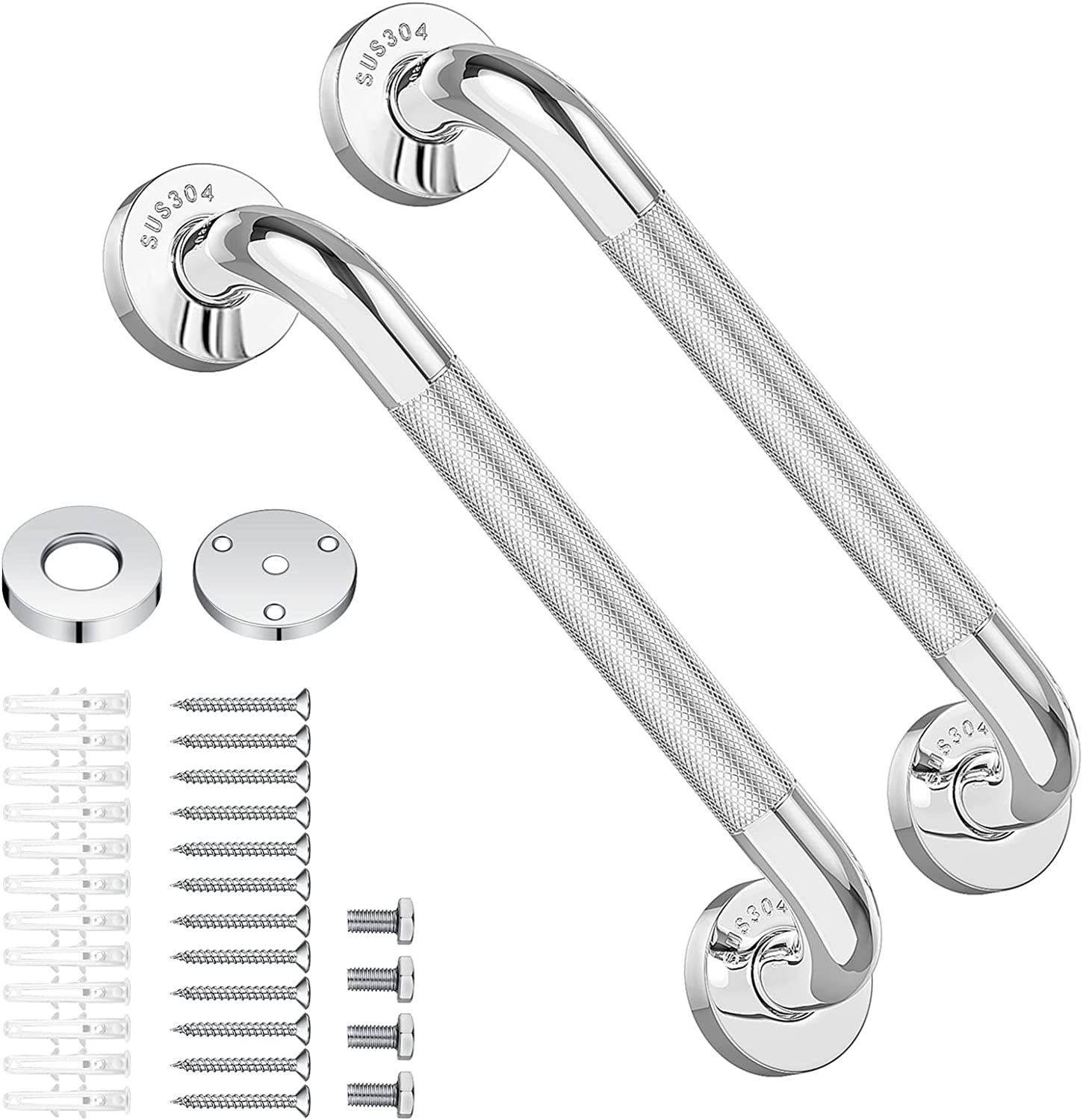 Grab Bars for Bathroom, 16" Shower Handle, Safety Hand Rail Support ...