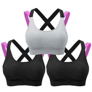 Padded Bralettes for Women, 3 Pcs Sports Bras for Women Pack, V Neck ...
