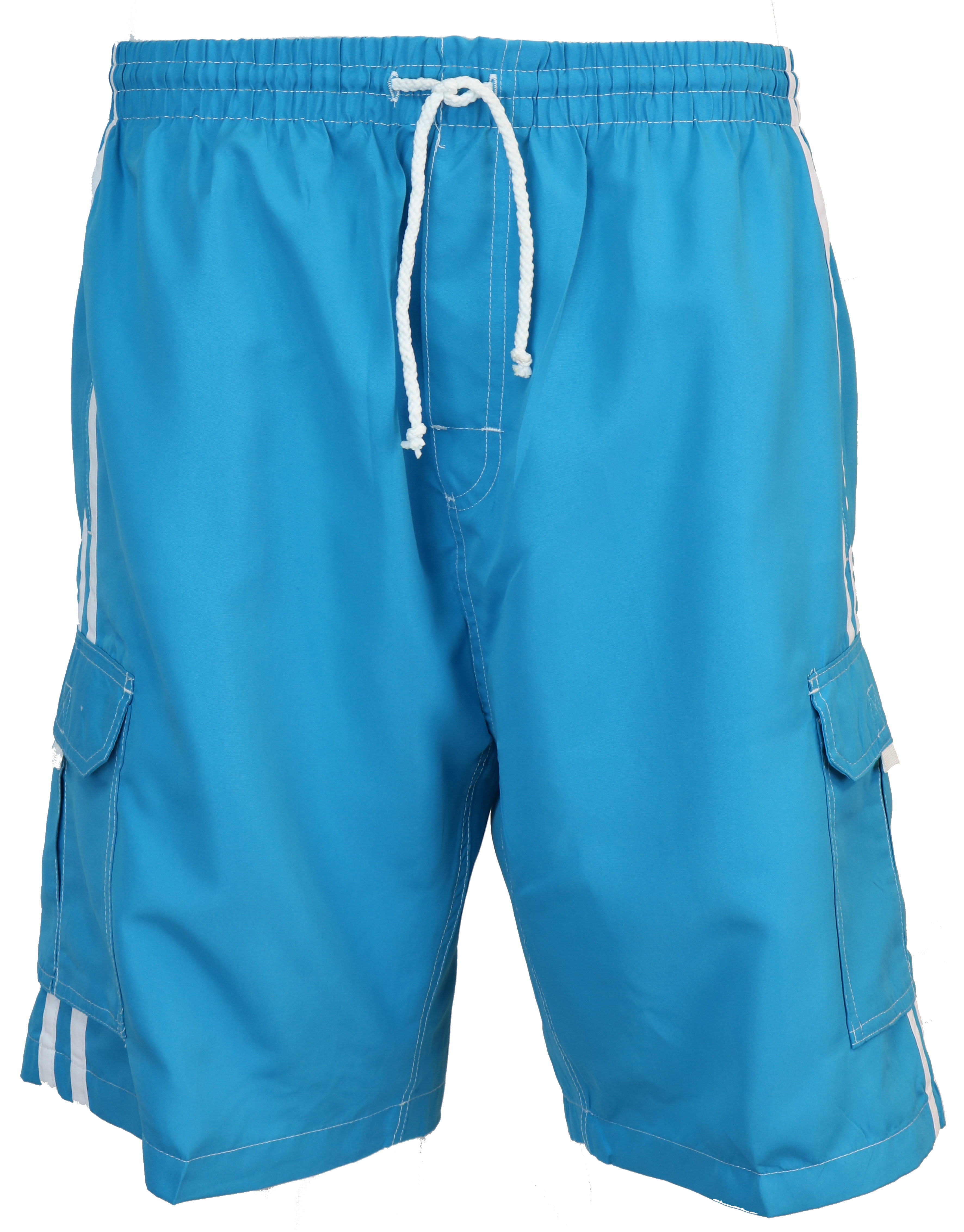 Surf Ave. Men's Classic Long Swim Trunks No Grommets with Stripes and ...