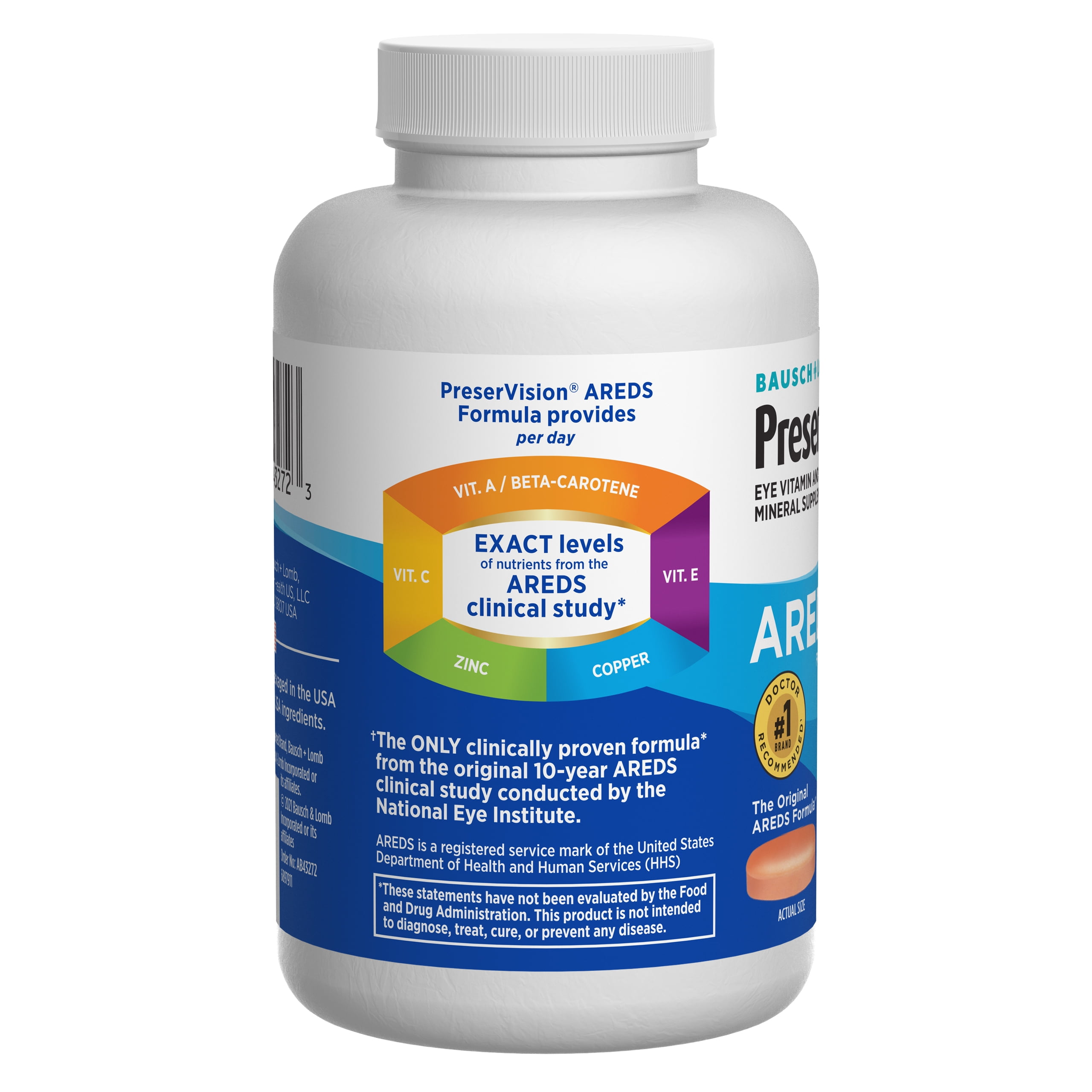 PreserVision AREDS Eye Vitamin & Mineral Supplement, 240 Tablets in ...