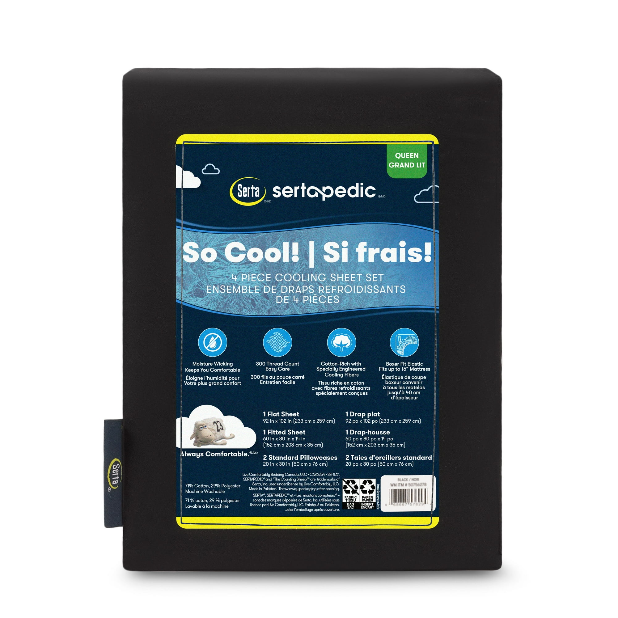 Click here for Sertapedic So Cool! 4pc Cooling Sheet Set prices