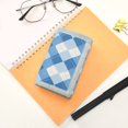 Blue and White Argyle Pattern Plaids Trifold Wallets Card Holders Coin ...