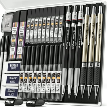 Mr. Pen - Metal Mechanical Pencil Set with Lead and Eraser Refills, 5 ...