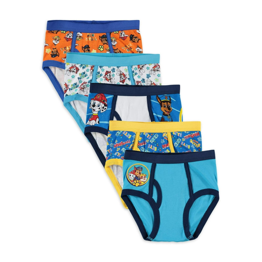 PAW Patrol - Paw Patrol, Boys Underwear, 5 Pack Briefs, Sizes 4-6 ...