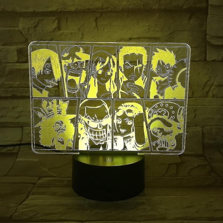 One Piece Kids Bedroom Anime Table Lamp 3d Led Night Light | Walmart Canada