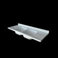 NBI Drainboard Sinks 66" x 25" White Reinforced Cast Acrylic Drainboard ...