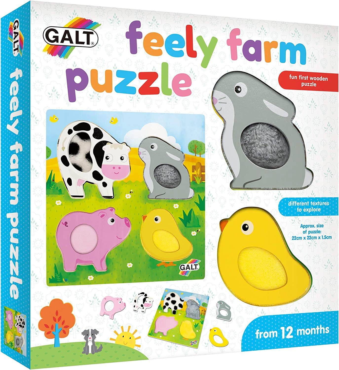 Galt Toys Feely Farm Interlocking Puzzle, 6 Piece - Walmart.com