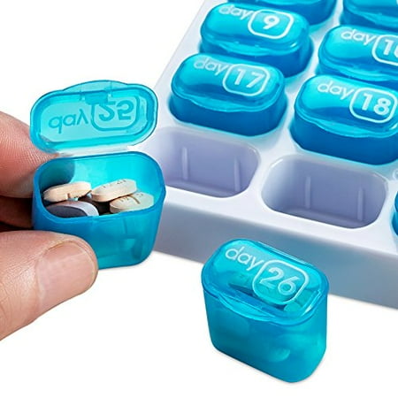 31 Pop Out Medication Pods, Monthly Pill Organizer by MEDca | Walmart ...