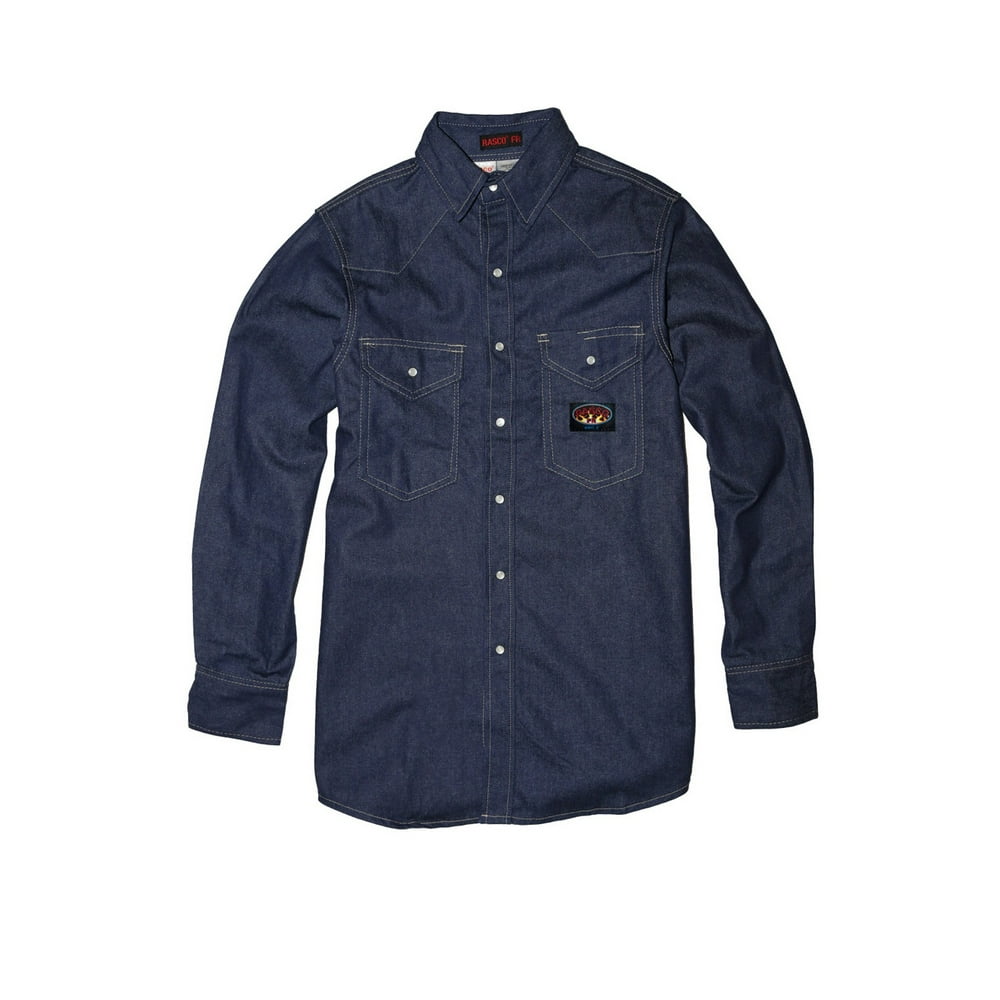 Rasco FR - Rasco FR Denim Heavyweight Denim Work Shirts with Snaps ...
