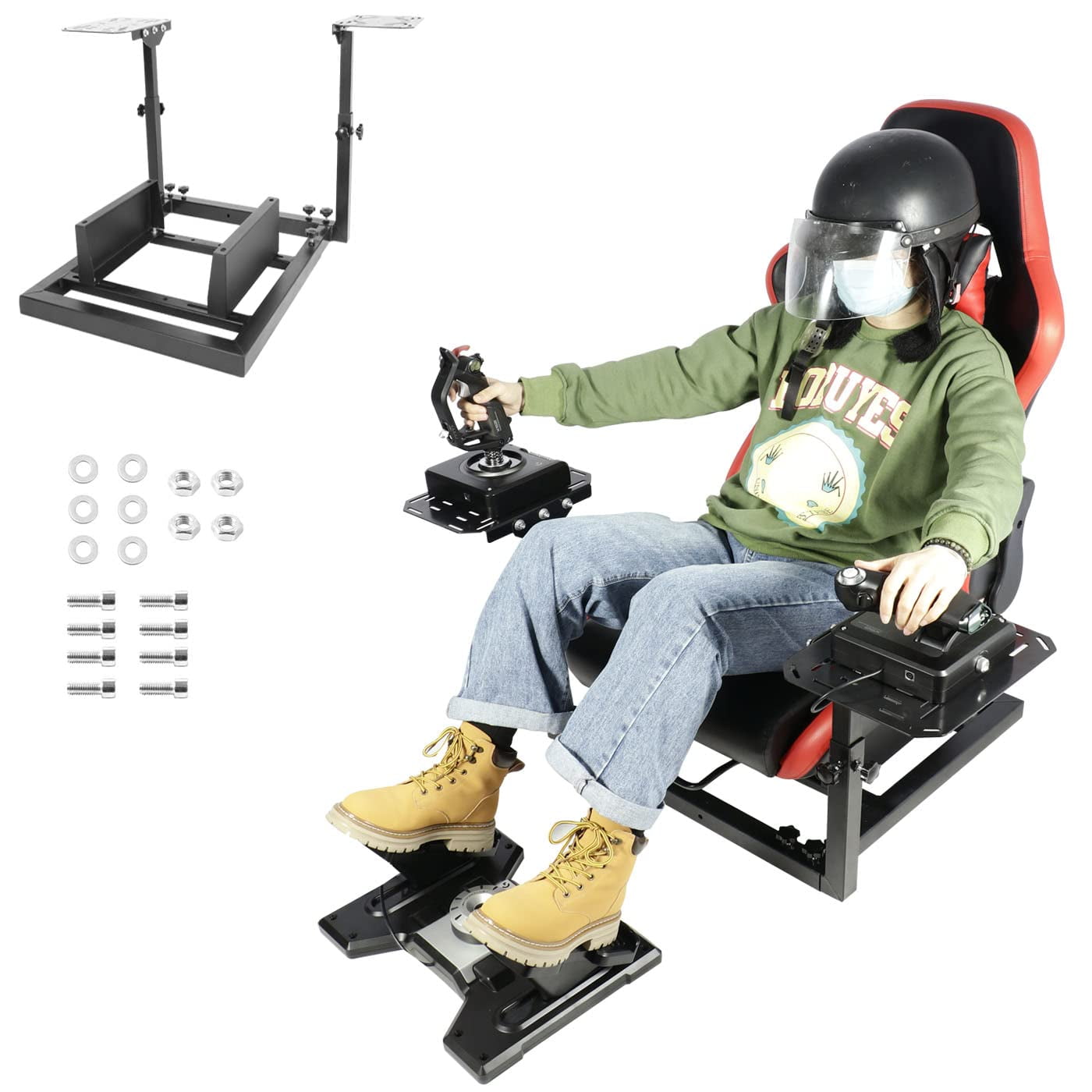 Marada Flight Simulator Cockpit Stand with Seat Frame Fit for ...