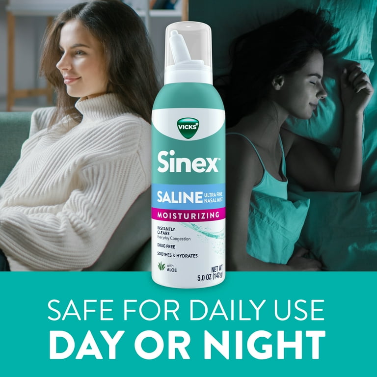 Vicks Sinex Ultra Fine Nasal Mist, Drug Free Saline Solution Vicks Sinex Ultra Fine Nasal Mist, Drug Free Saline Solution