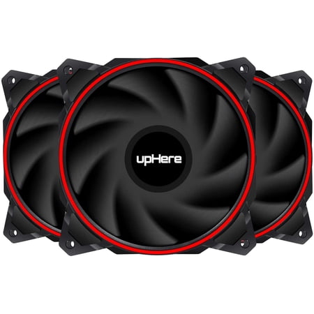 upHere Long Life 120mm Red LED Case Fan for PC Cases, CPU Coolers, and ...