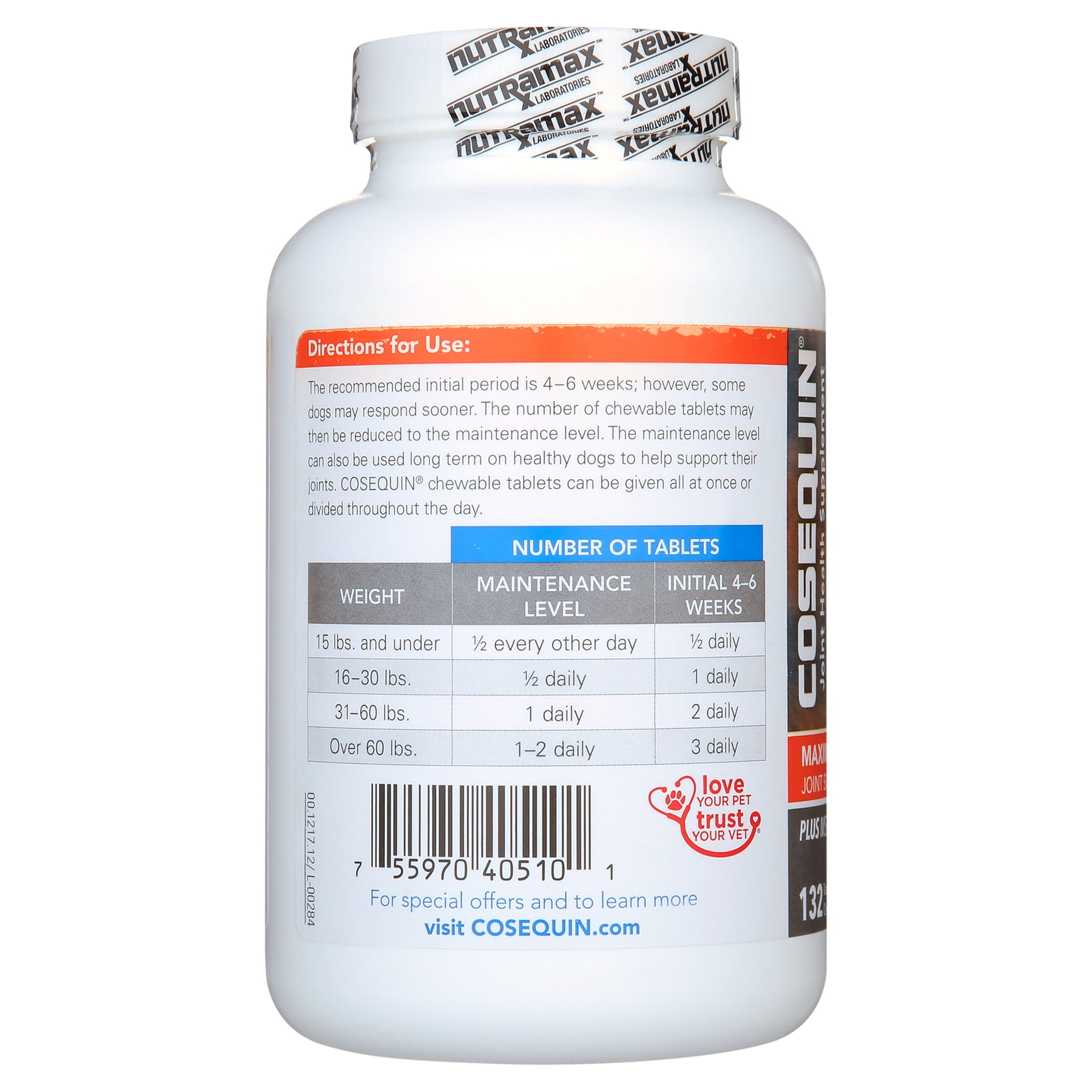 Nutramax Cosequin Maximum Strength Joint Health Supplement for Dogs ...