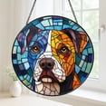 Round Dog Stained Glass Window Suncatcher, Swiss Mountain Breed Design ...