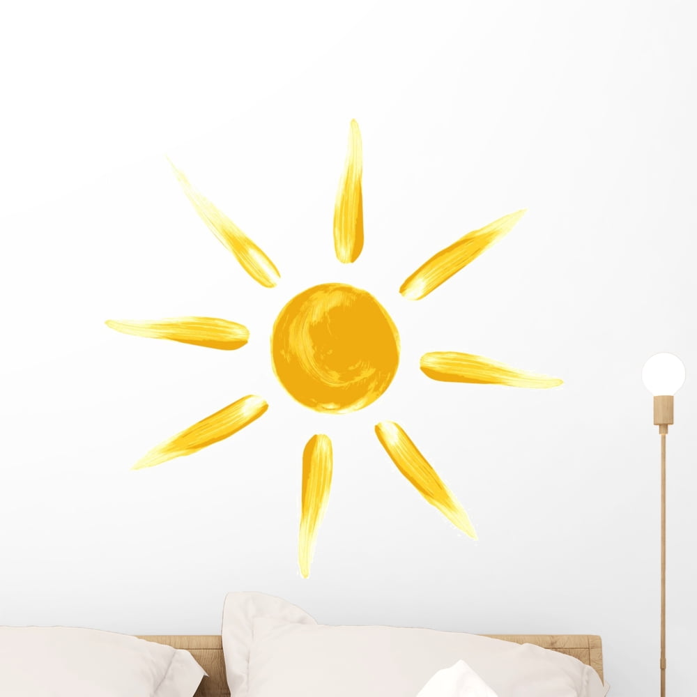 Sun Wall Decal Mural by Wallmonkeys Peel and Stick Graphic (24 in H x ...