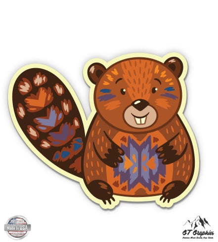 Beaver - 8" Vinyl Sticker - For Car Laptop I-Pad - Waterproof Decal ...