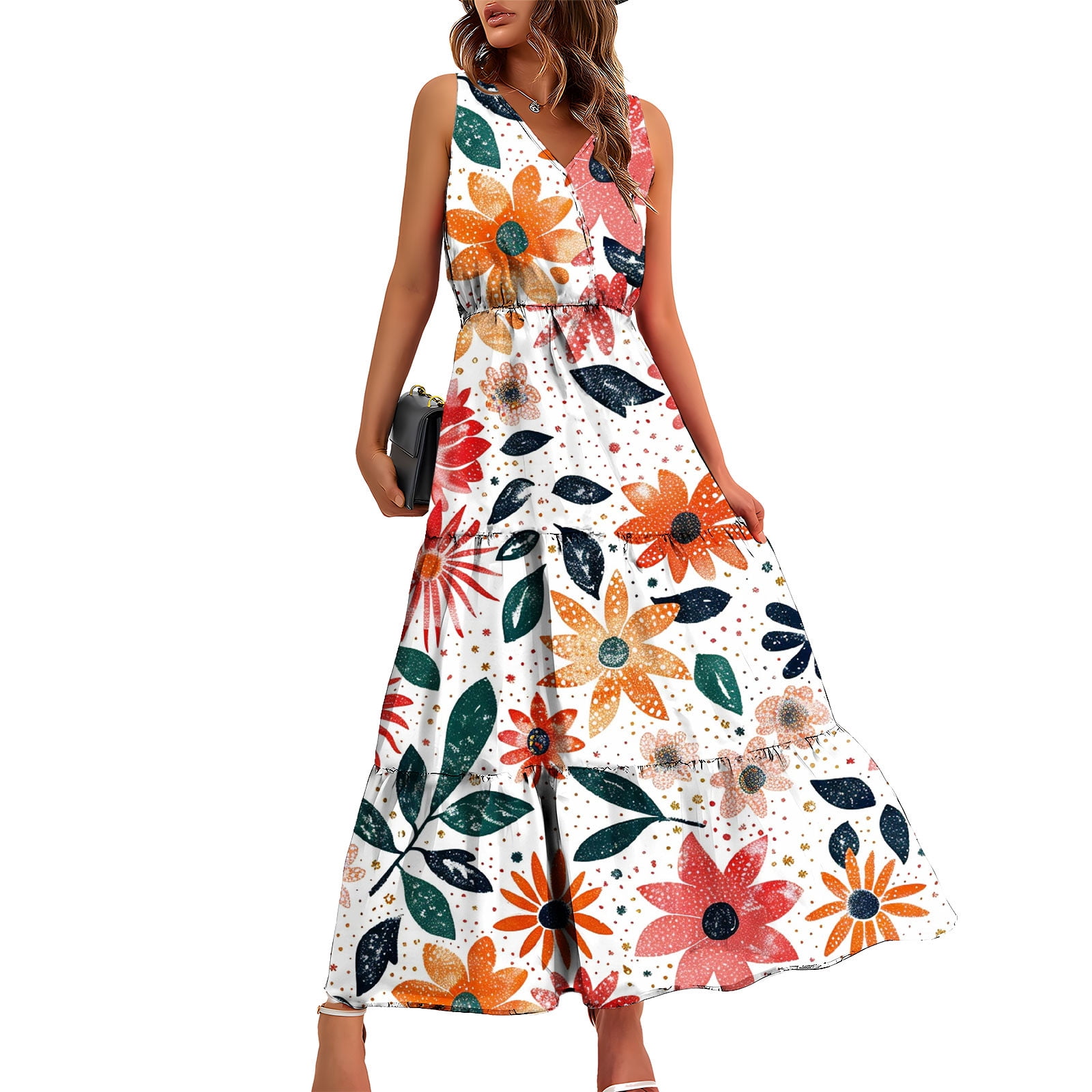 Click here for Pisexur Womens Dresses V Neck Sleeveless Maxi Dres... prices