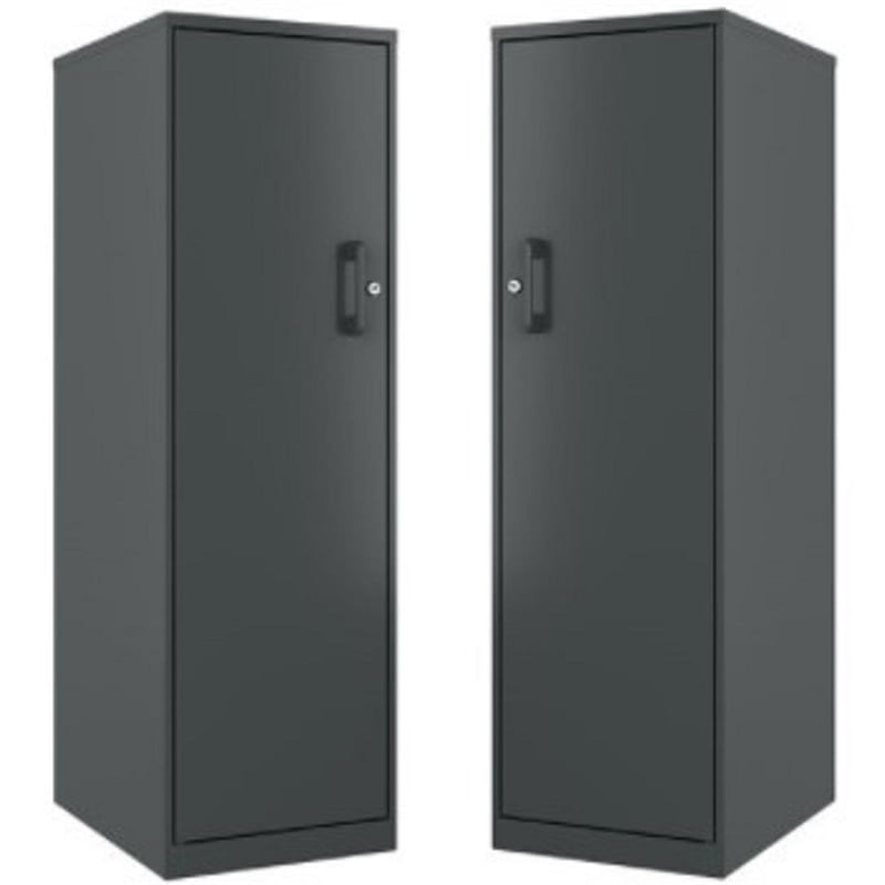 Home Square 2 Piece Metal Locker Storage Cabinet Set with 4 Shelf in ...