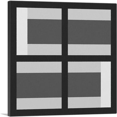 ARTCANVAS Mid-Century Modern A Window of Shapes Canvas Art Print - Size: 36" x 36" (1.50" Deep ...