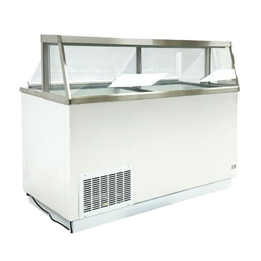 70 in. 12 Tub Ice Cream Dipping Cabinet Display Freezer with Sliding ...