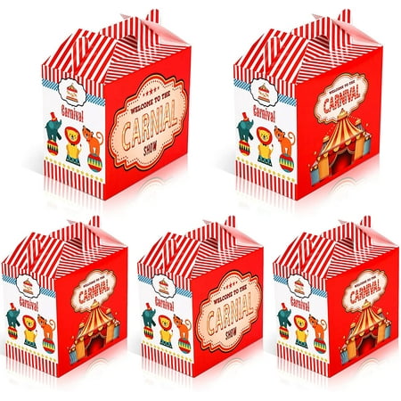 5 Pieces Carnival Boxes Circus Goody Bags Carnival Themed Paper Treat ...