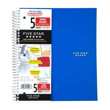 Five Star Advance Notebook, 1 Subject, College Ruled, Assorted, 6 Pack ...