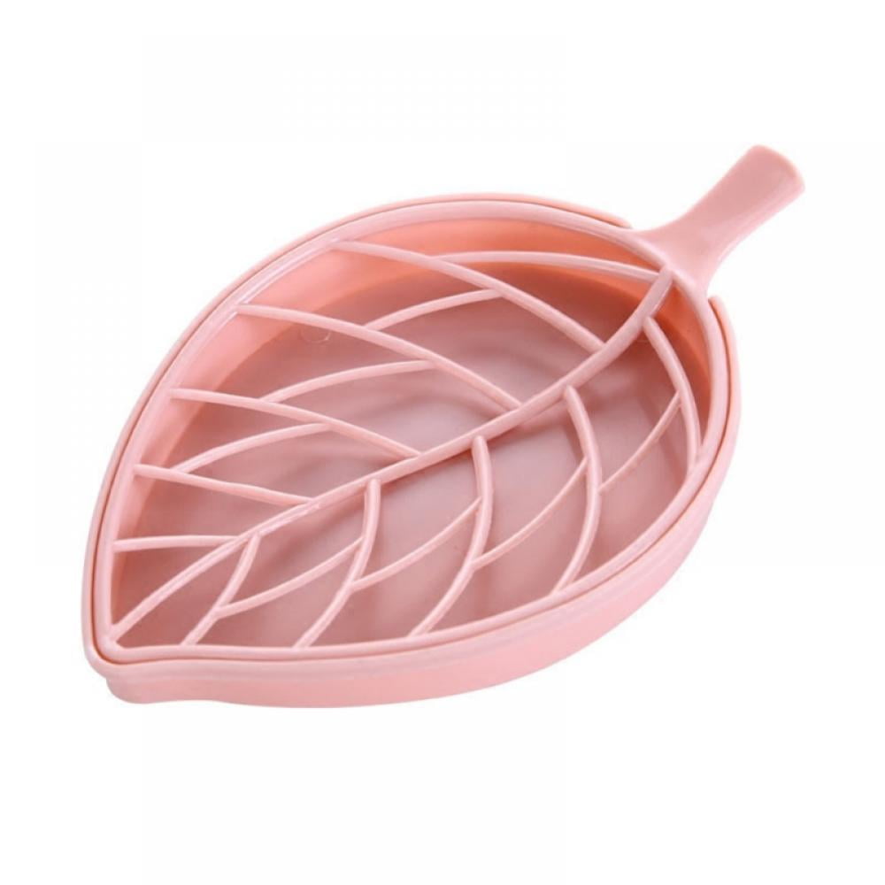 Leaf Shape Soap Dishes, Plastic Soap Holder Soap Box with Drain Holder ...