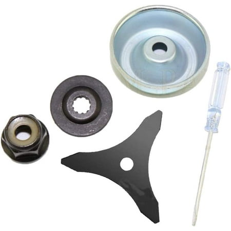 MSYMY 10" 3 Teeth Heave Duty Steel Brush Cutter，Metal Blade Fixing Kit ...