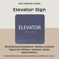 ADA CENTRAL SIGNS - 6" X6" Elevator Sign - ADA Compliant Tactile ...