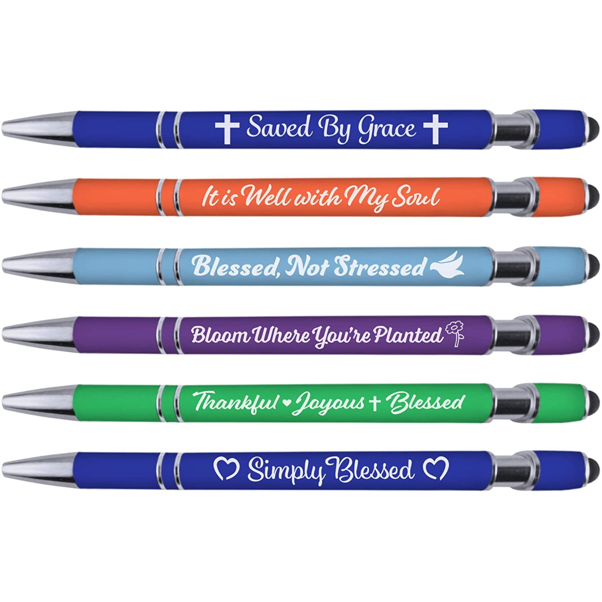 Greeting Pen Christian Inspirational Pen Set with Soft Touch Coated ...