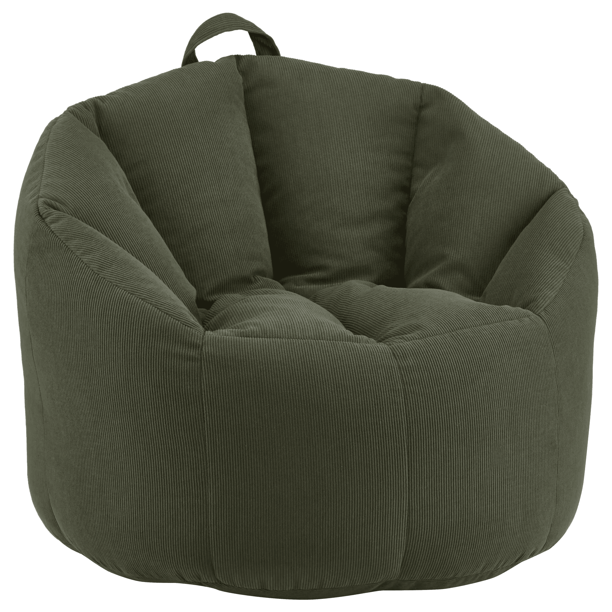 Click here for Bouclair Dark Green Corduroy Bean Bag 28 X 26 X 24... prices