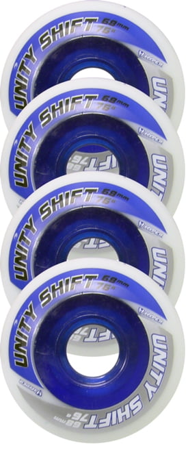 HYPER Inline Skate Wheels 68mm 76a UNITY SHIFT ROLLER HOCKEY x4 Blue ...