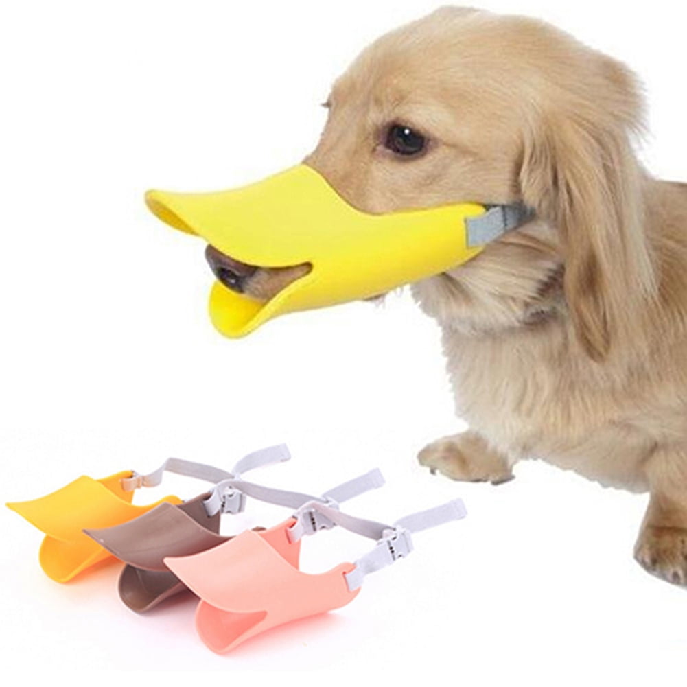Walbest Dog Muzzles Anti Bite Silicone Duck-Bill Duck Mouth Shape Dog ...