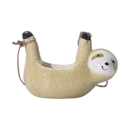 Sloth Flower Pot Container Vivid Sloth Garden Pot Ceramics Sloth ...